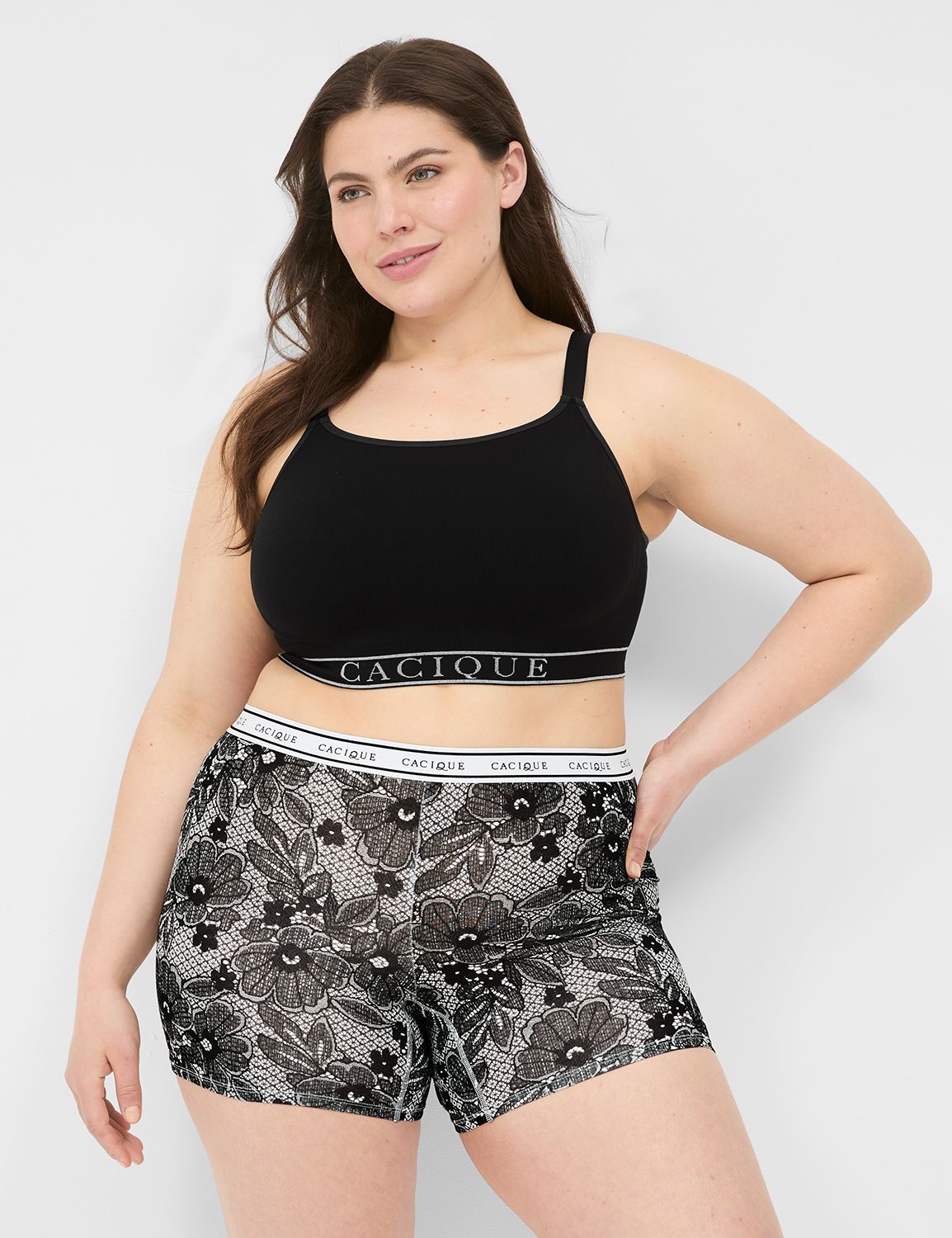 Cotton Brief-Rise Short Striped Log | LaneBryant