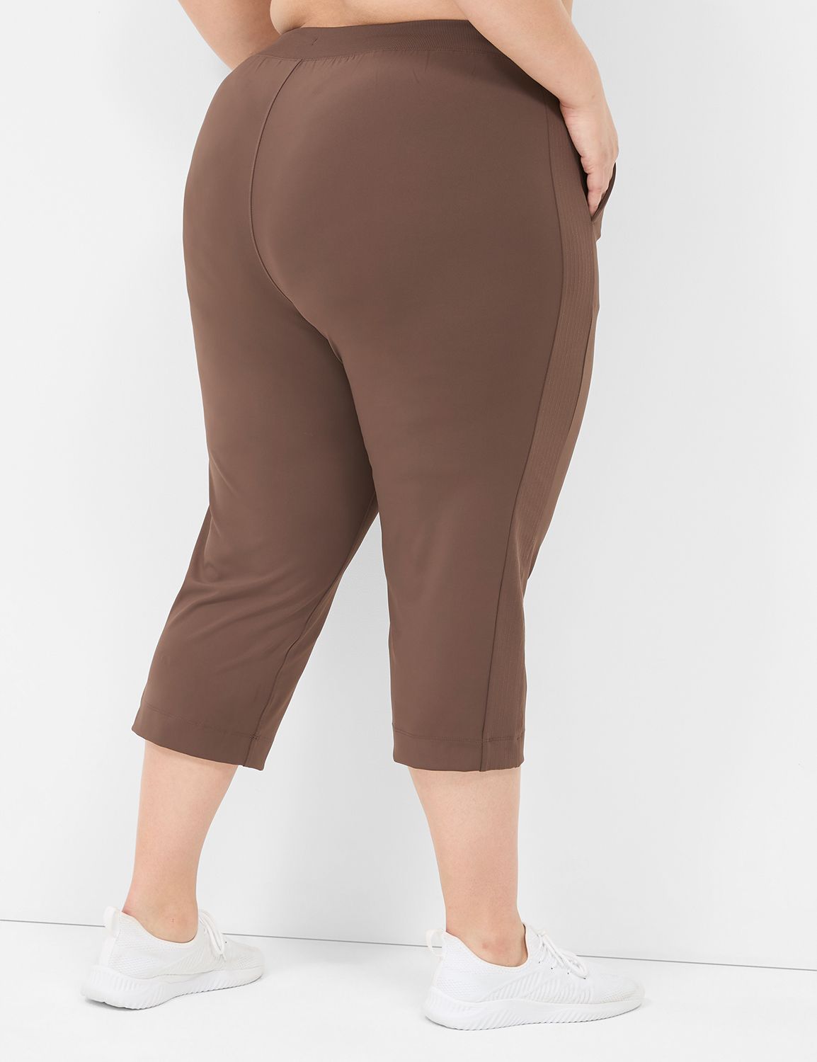 LIVI Mid Rise Knit Interlock Capri | LaneBryant