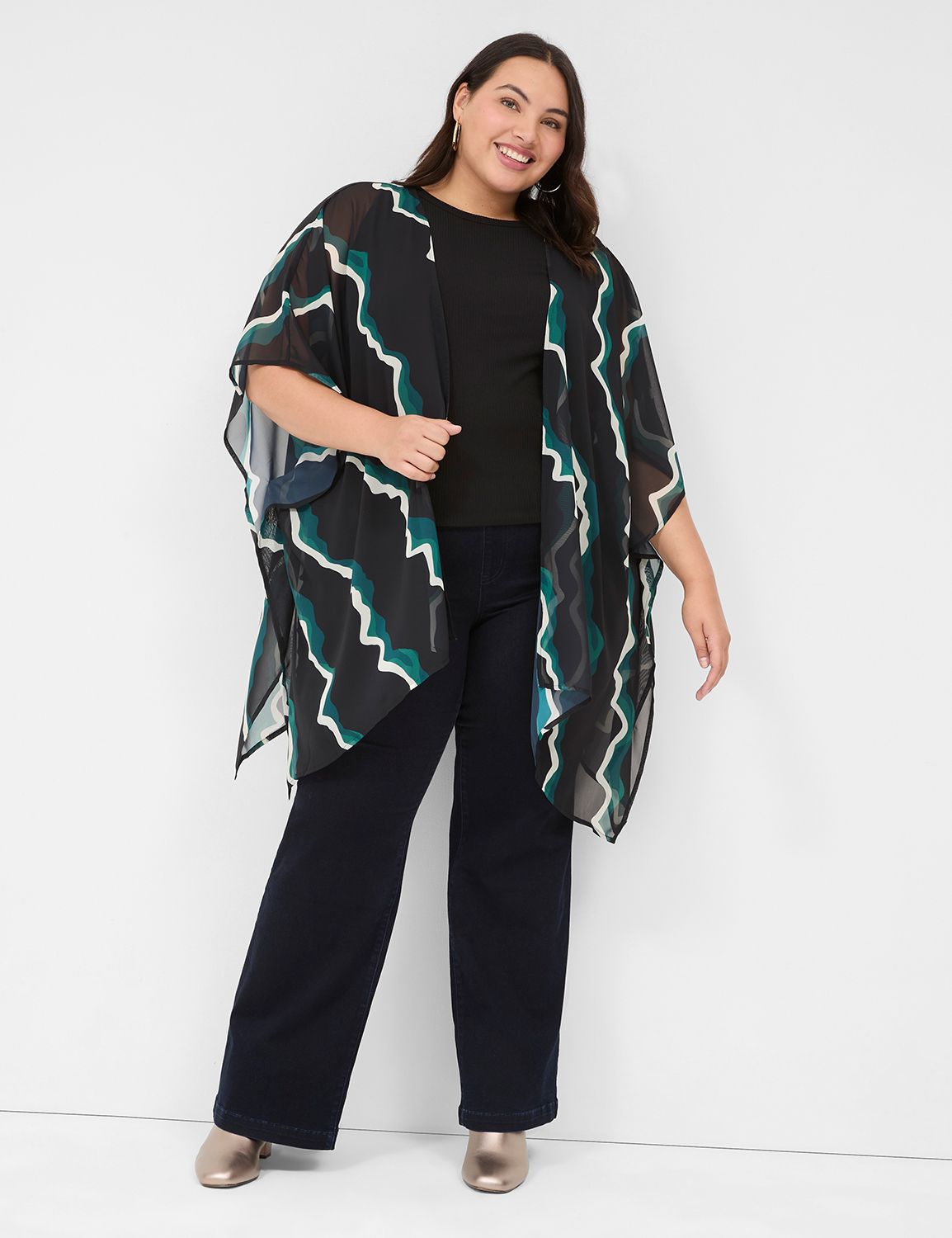 Basic Chiffon Overpiece ALL-OVER 11 | LaneBryant
