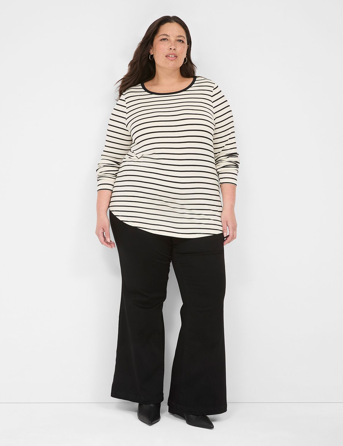 Pull-On Fit High-Rise Flare Jean | LaneBryant