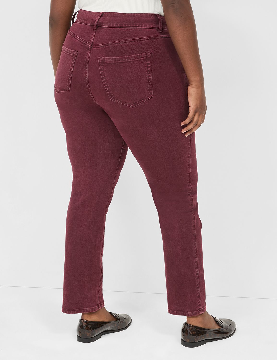 Tighter Tummy Fit High-Rise Color Straight Jean | LaneBryant
