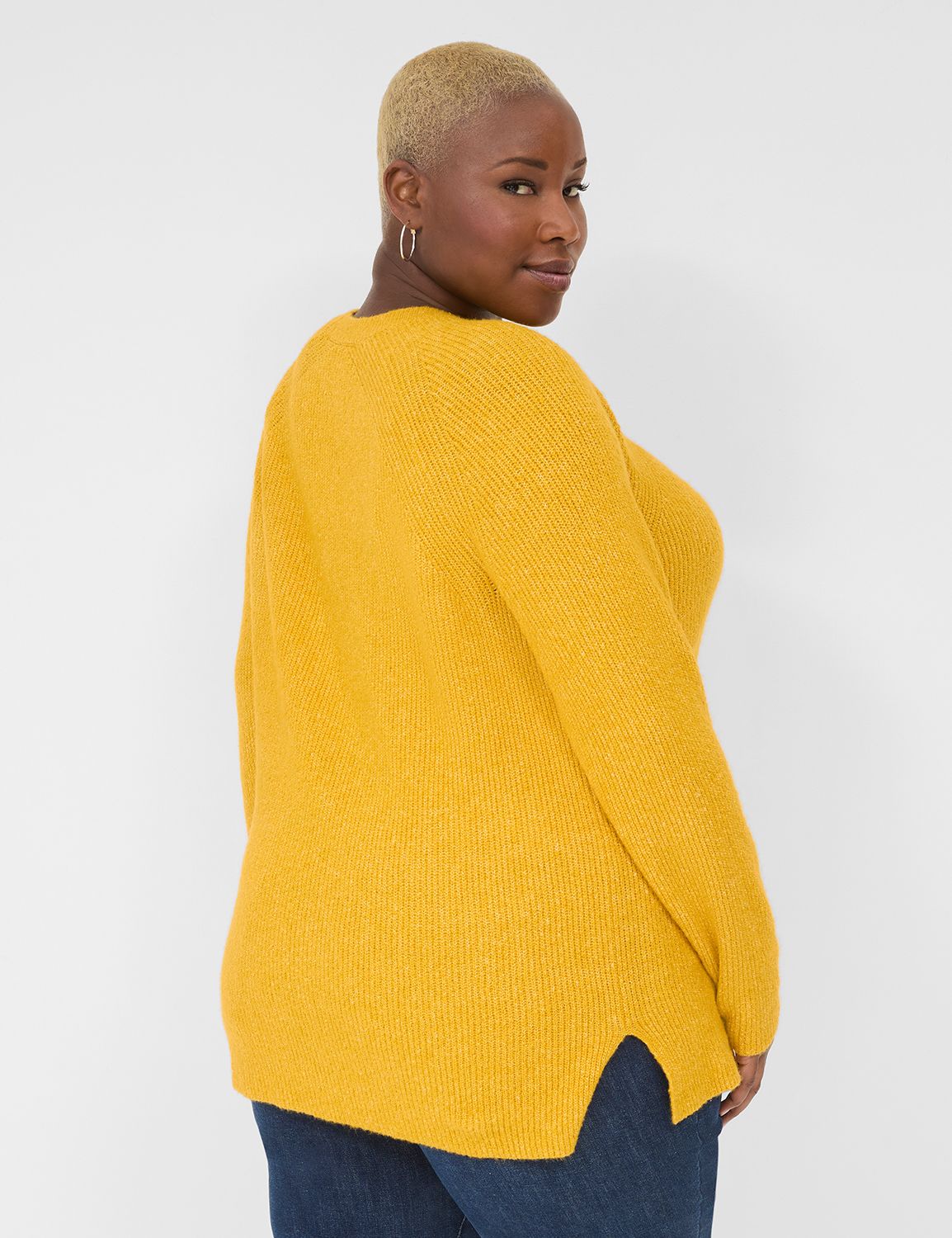 Classic Long Sleeve Crew Neck Pullo | LaneBryant