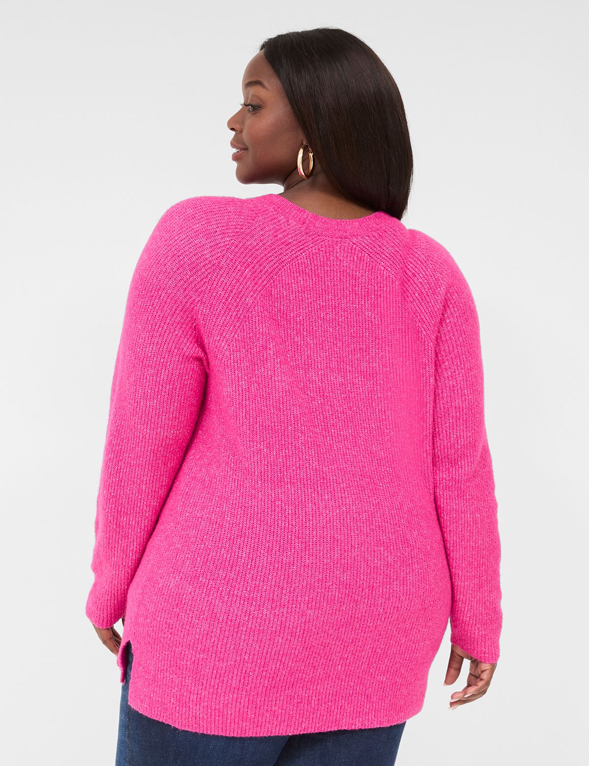 Classic Long Sleeve Crew Neck Pullo | LaneBryant