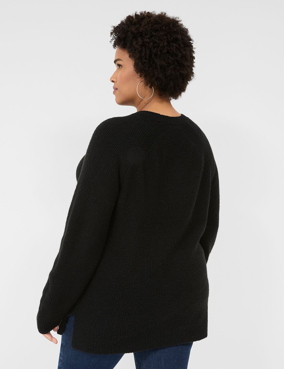 Classic Long Sleeve Crew Neck Pullo | LaneBryant
