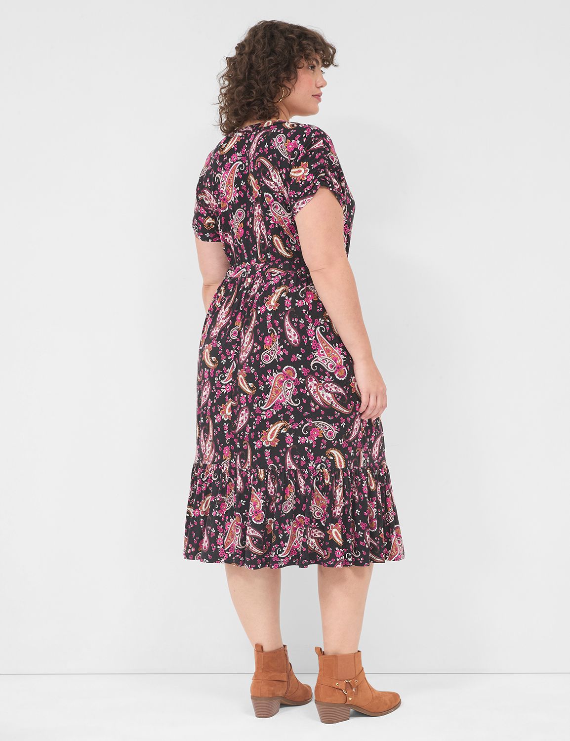 EXTENDED SHIRRED SHOULDER SPLIT NK | LaneBryant