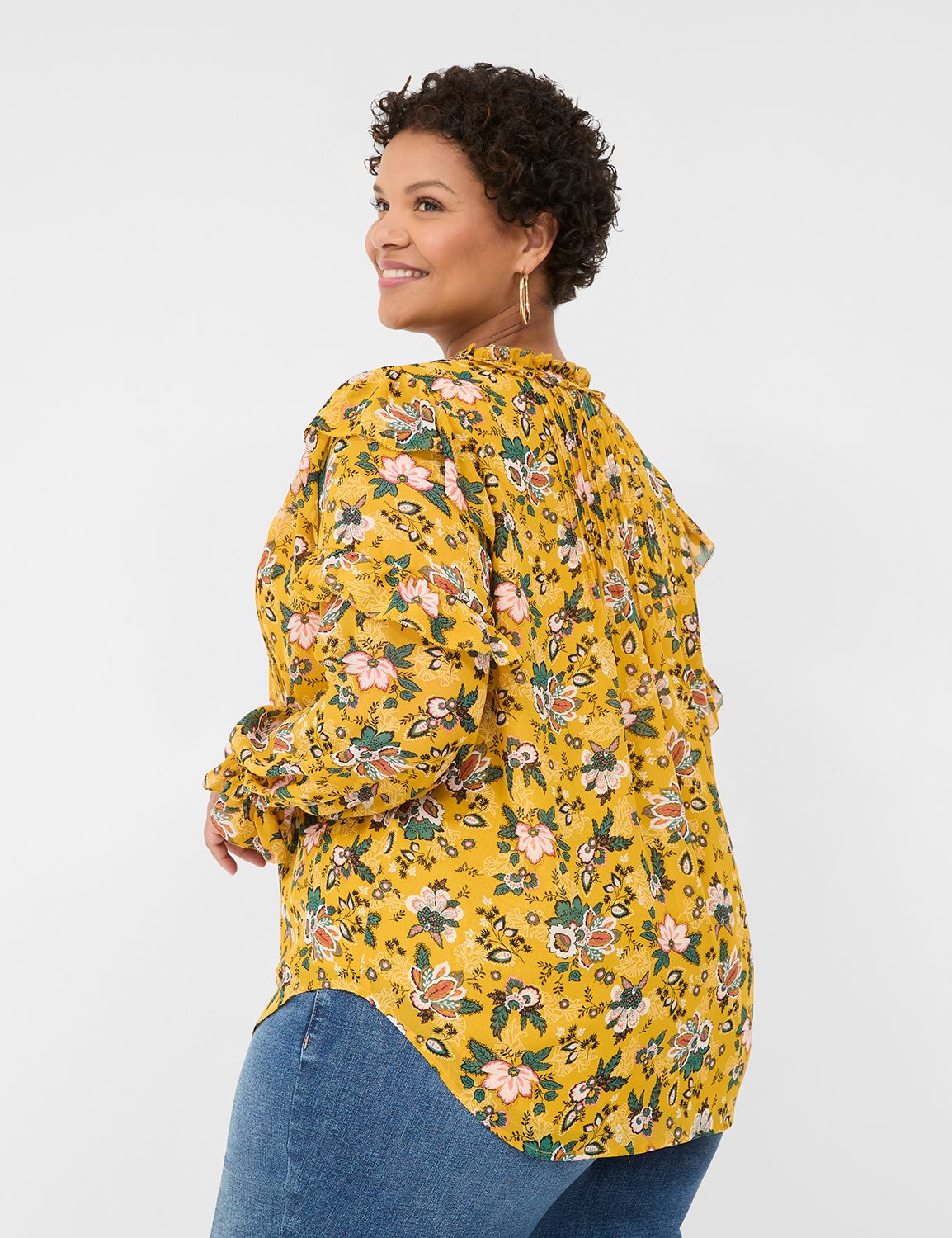 Split-Neck Popover Blouse | LaneBryant