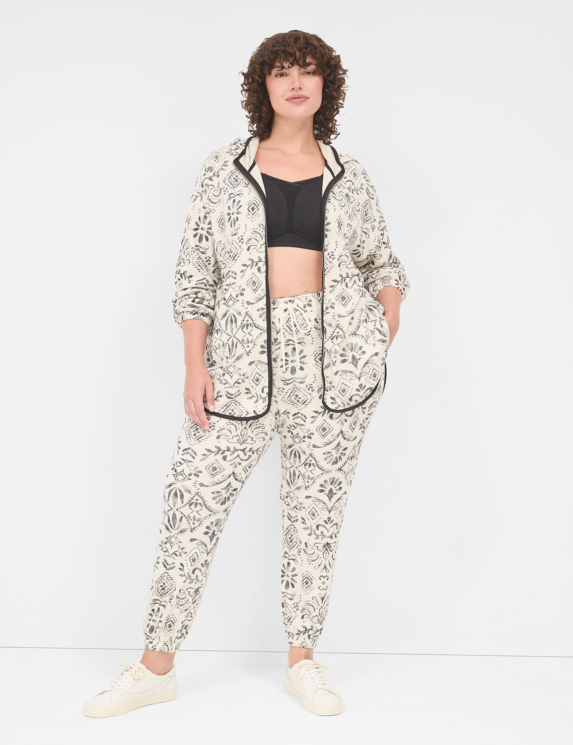 LIVI Long Sleeve Full Zip French Te | LaneBryant