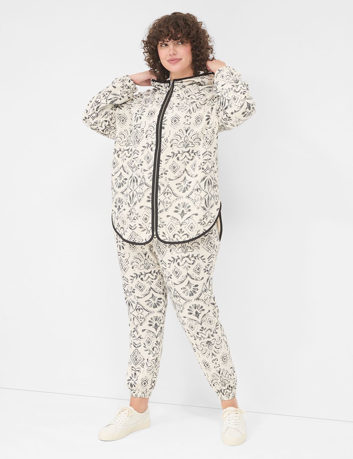 LIVI Long Sleeve Full Zip French Te | LaneBryant