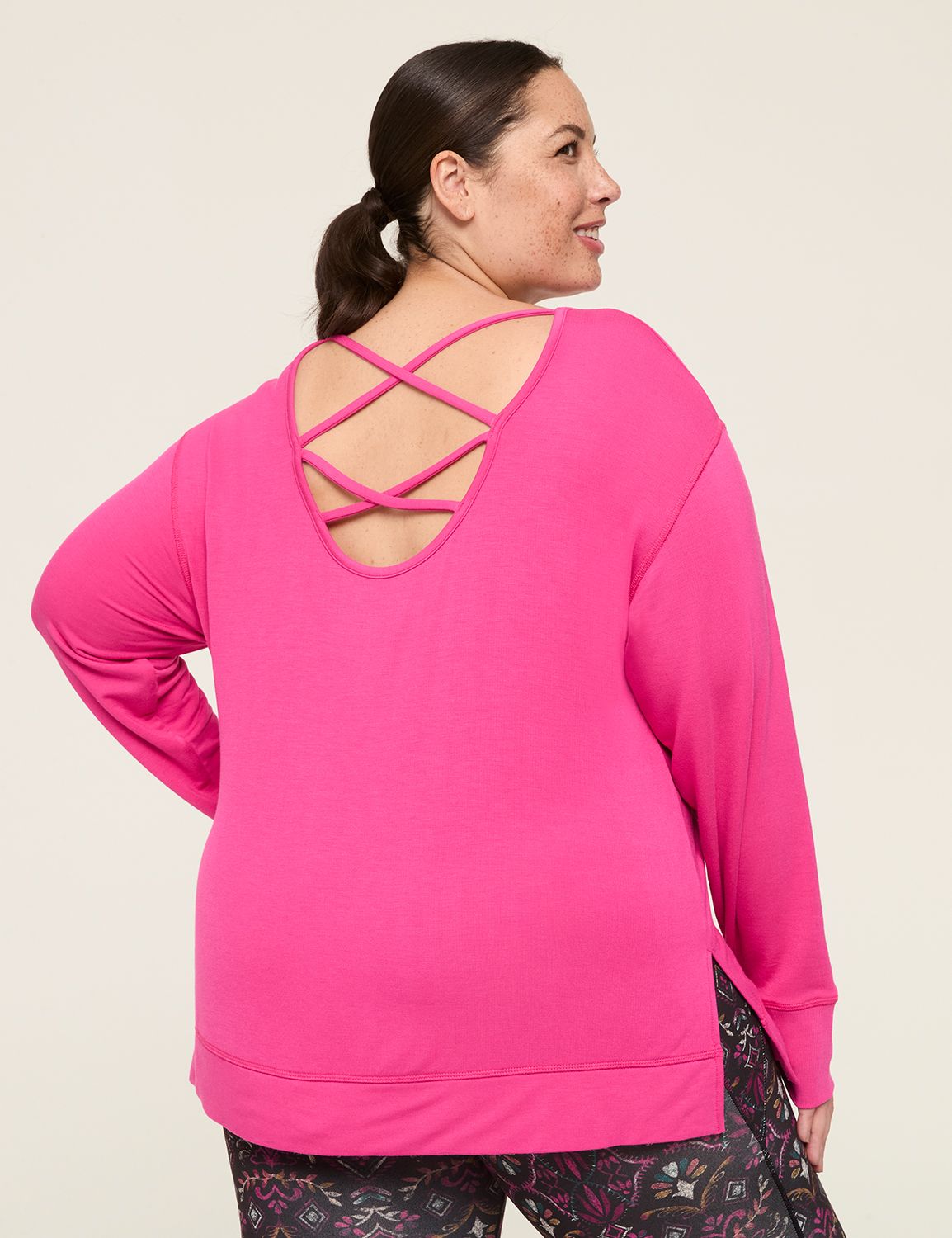 LIVI French Terry Back-Detail Tunic | LaneBryant