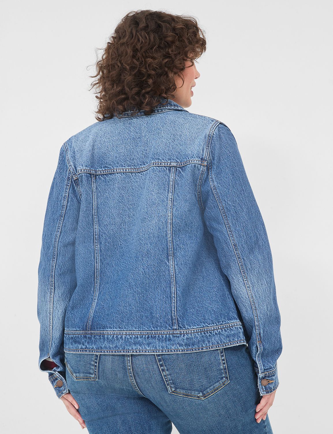 NEW CORE DENIM JACKET - TINTED WASH | LaneBryant