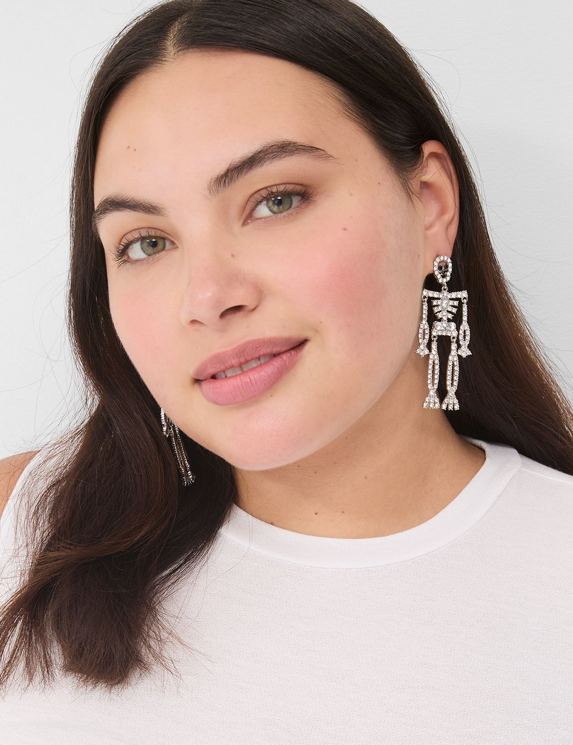 Pave Skeleton Statement Earrings | LaneBryant