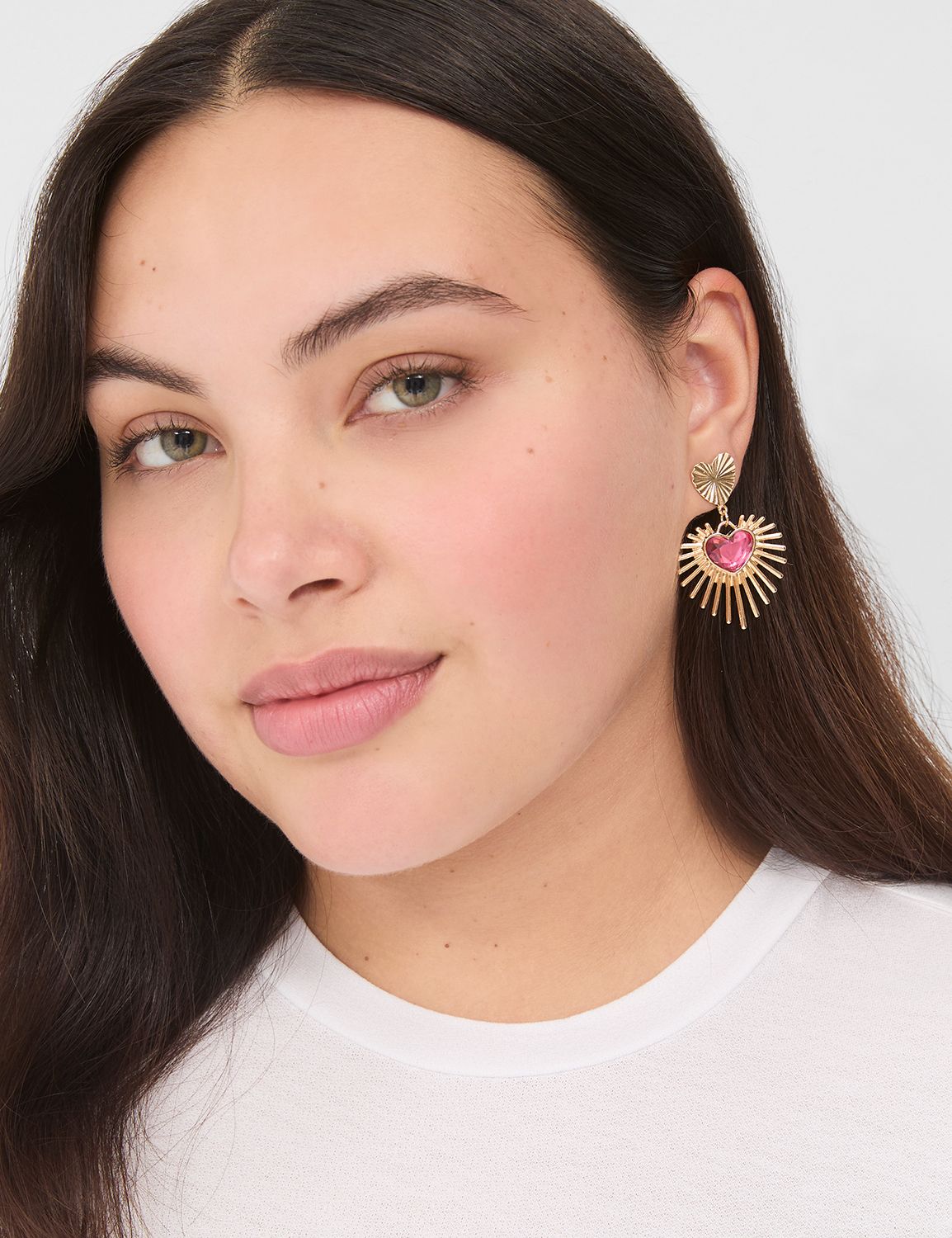 Starburt Heart Drop Earrings | LaneBryant