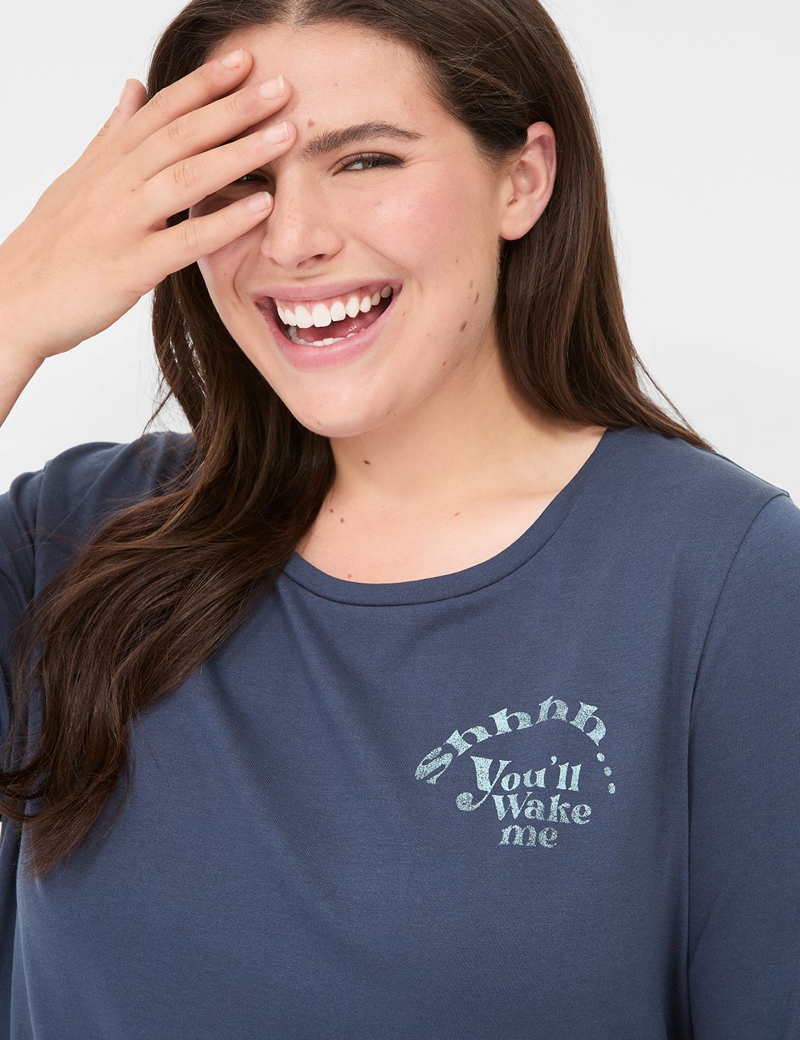 CVC 3/4 Sleeve Sleepshirt 1142264 F | LaneBryant