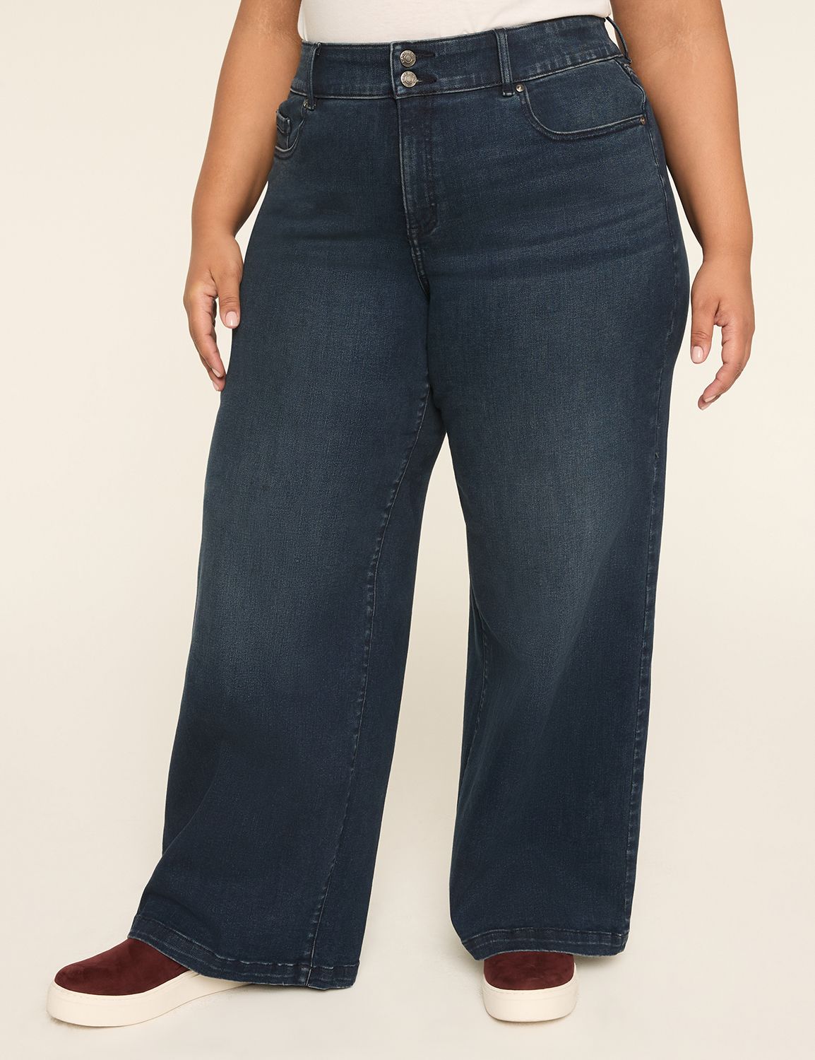 TIGHTER TUMMY HIGH RISE WIDE LEG - | LaneBryant