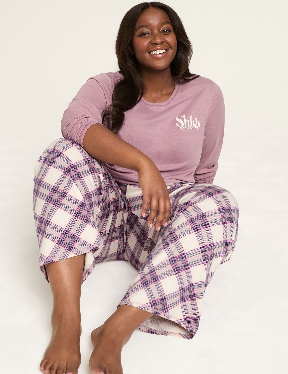 CVC Top 95/5 Block Pant Packaged PJ | LaneBryant