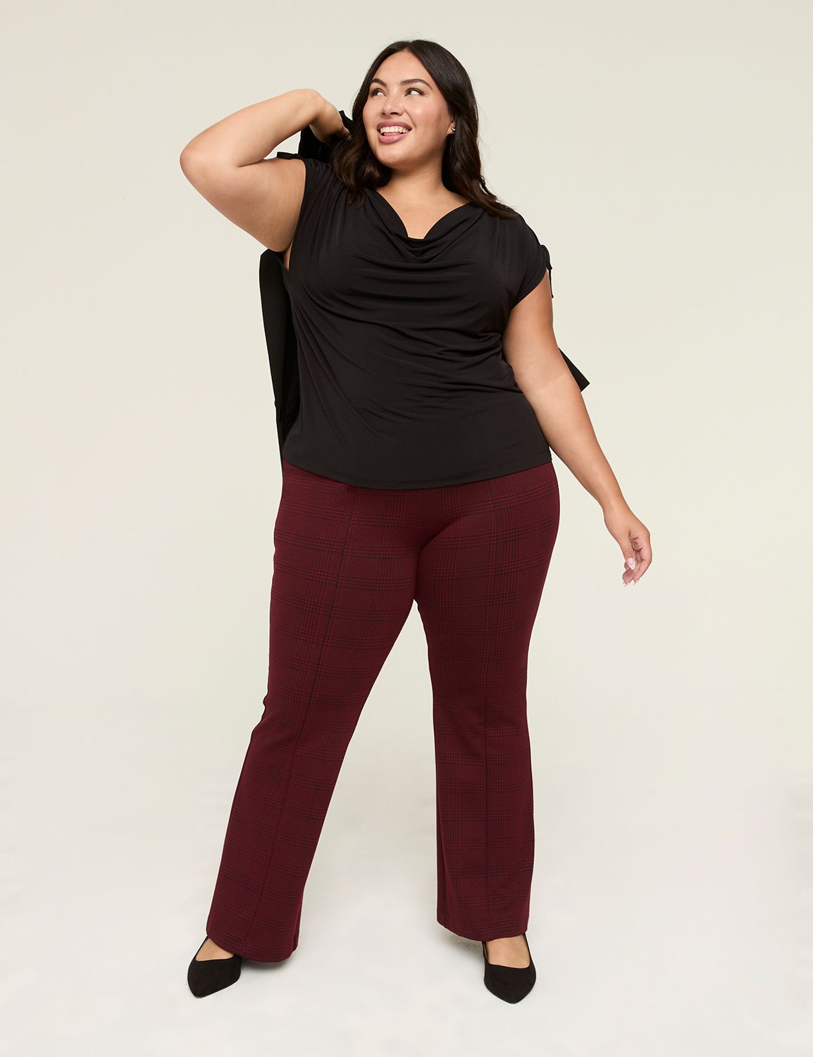 Classic Drawcord Cap Sleeve Drape N | LaneBryant