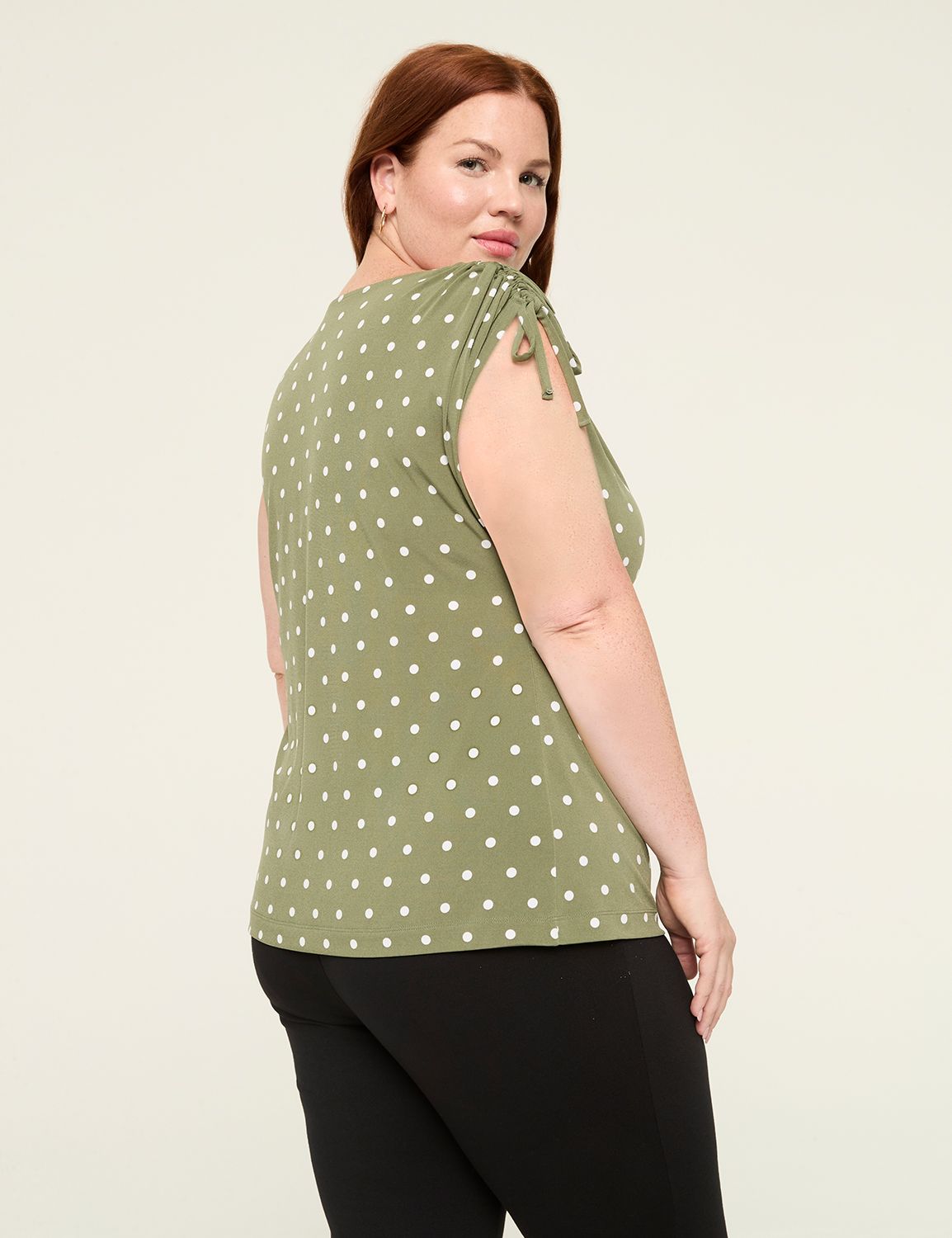 Classic Drawcord Cap Sleeve Drape N | LaneBryant