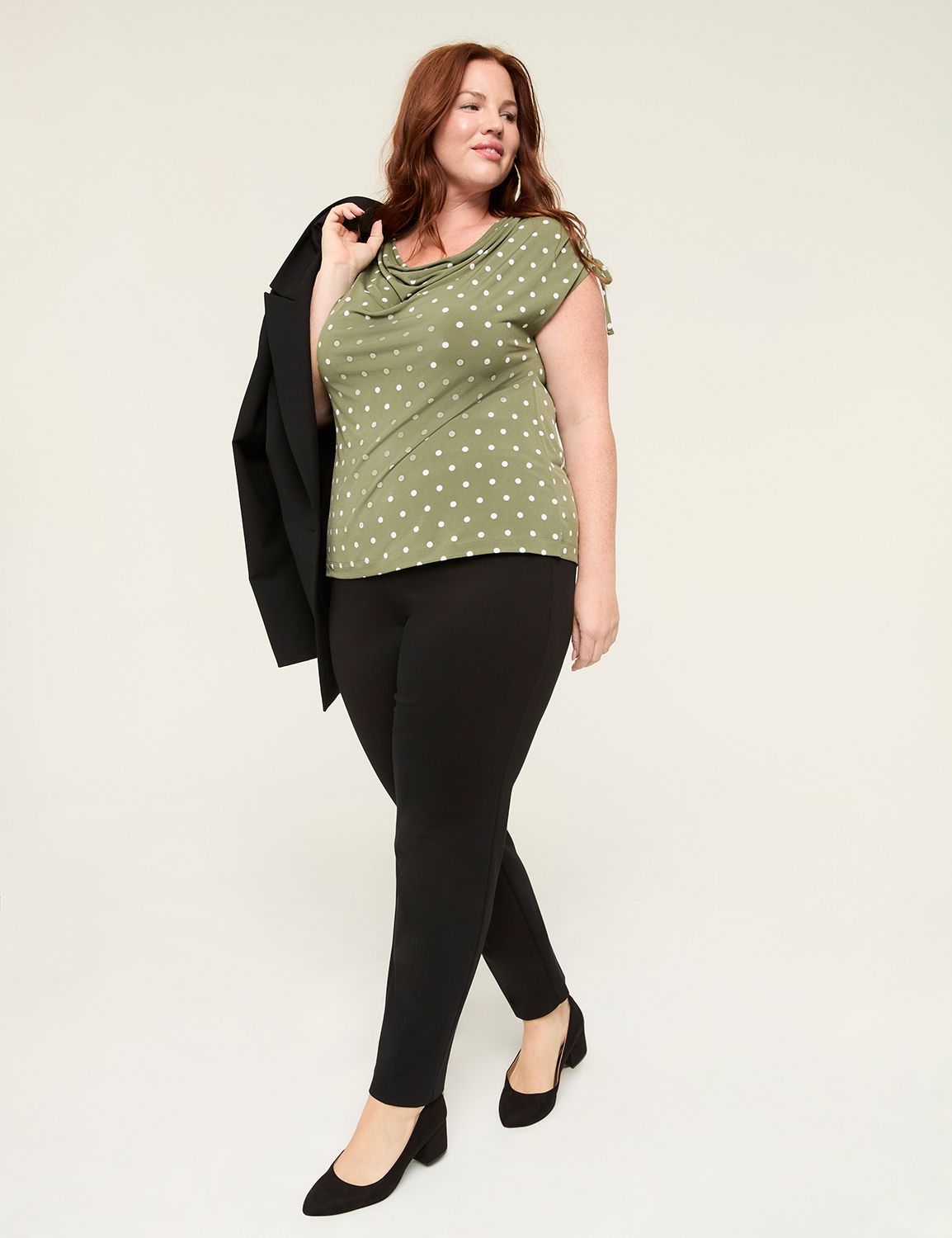Classic Drawcord Cap Sleeve Drape N | LaneBryant