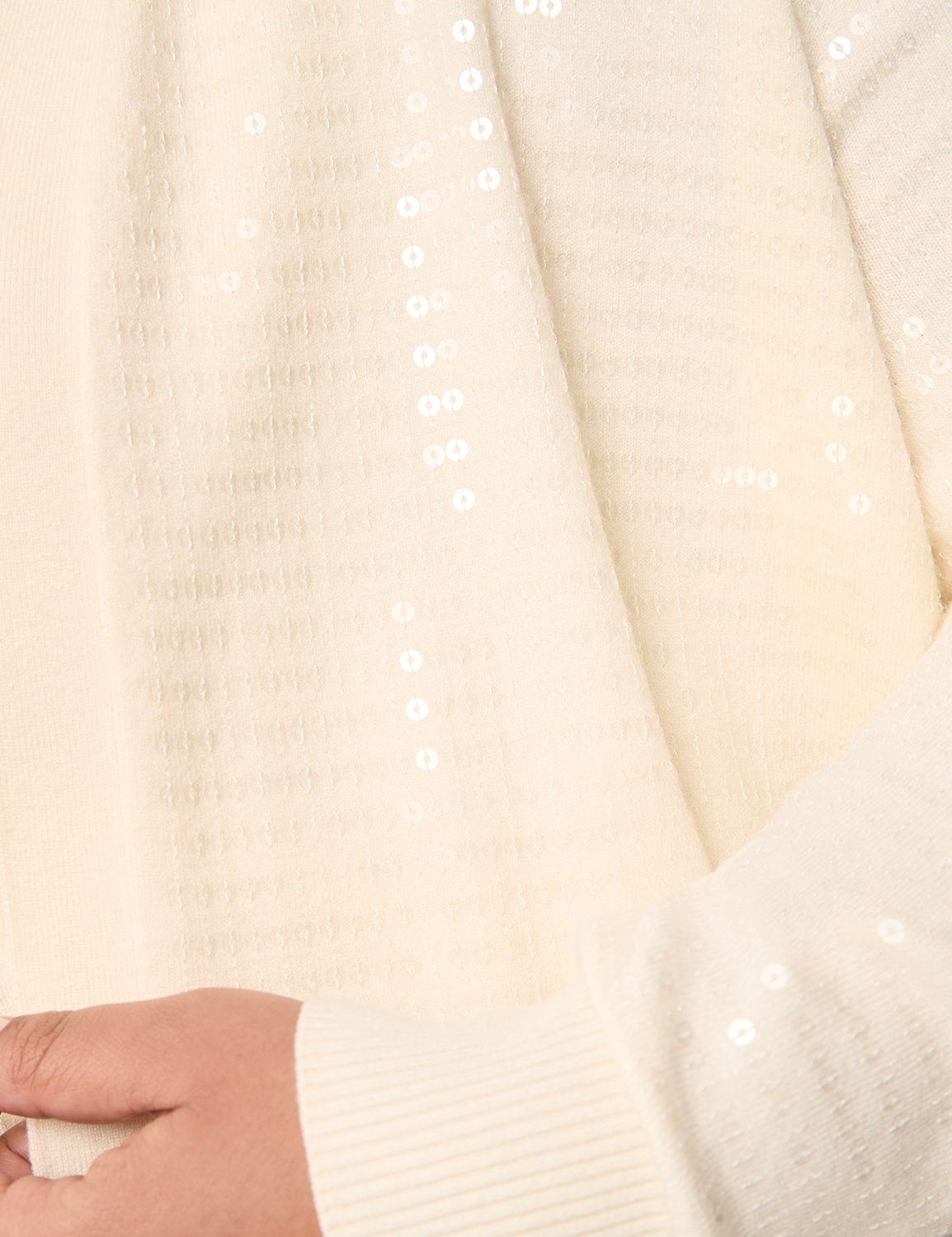 Classic Long Sleeve Open Front Sequ | LaneBryant