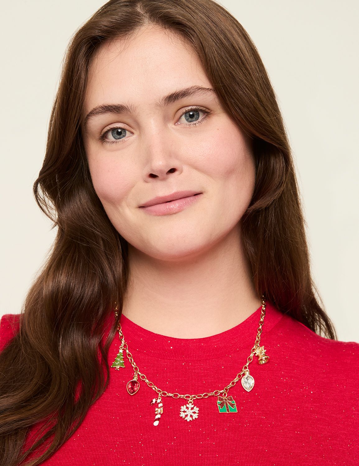 Christmas Icon Charm Necklace | LaneBryant