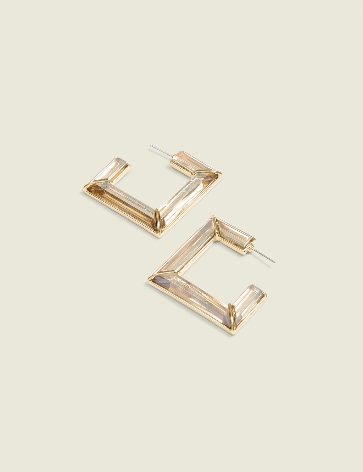Gold Square Hoops | LaneBryant