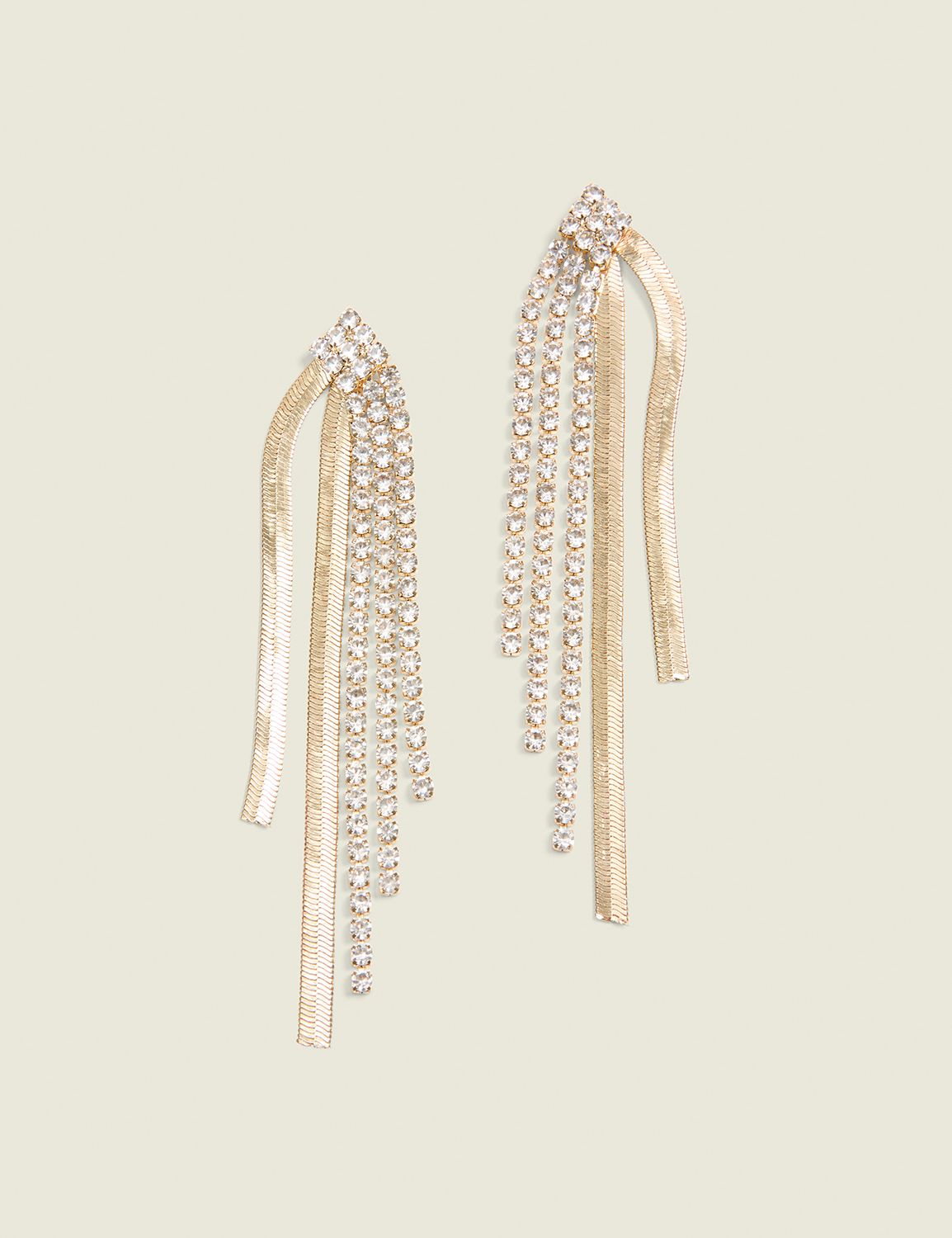 Gold Embellished Oversized Fringe E | LaneBryant