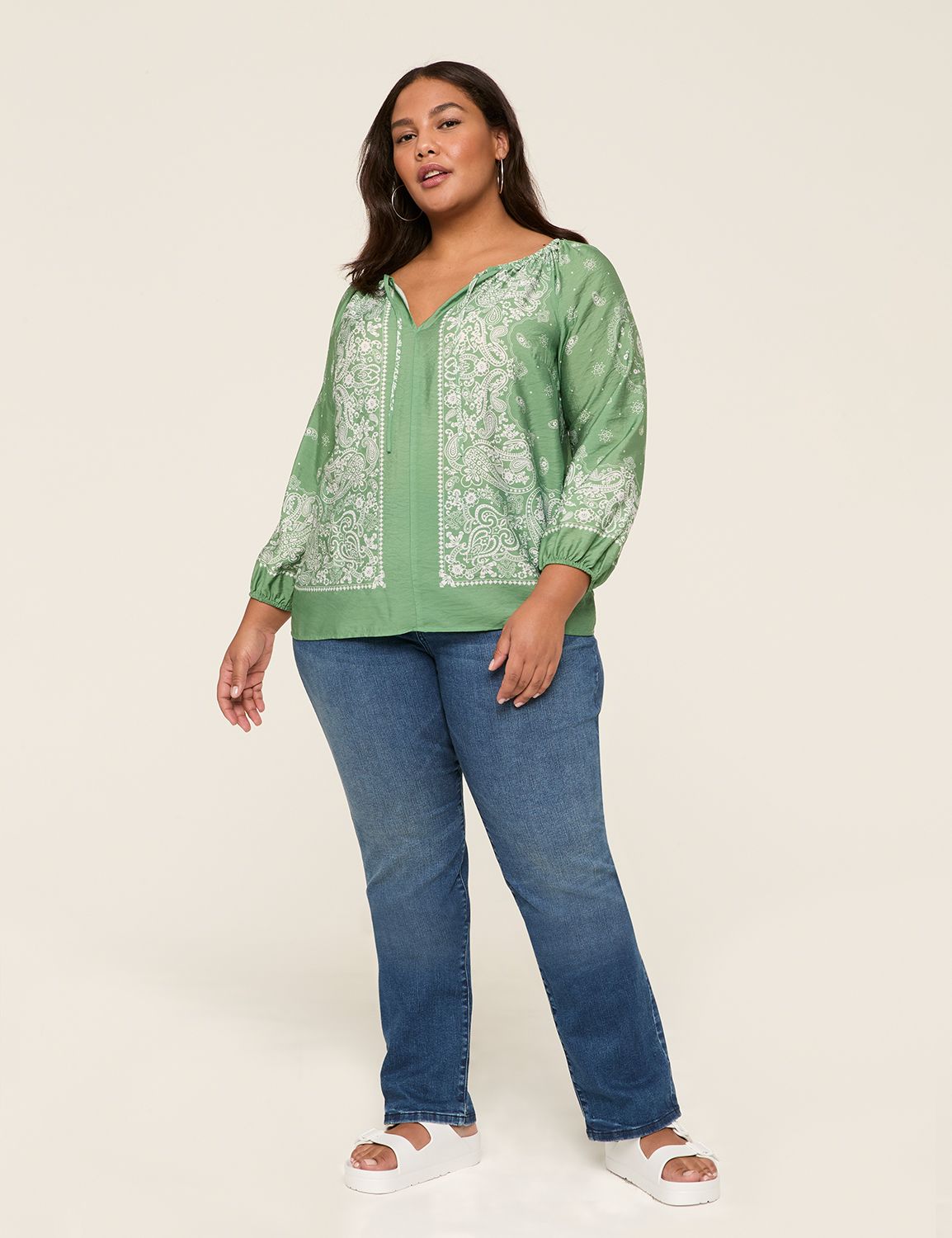Swing Raglan Bracelet Sleeve Tie Ne | LaneBryant