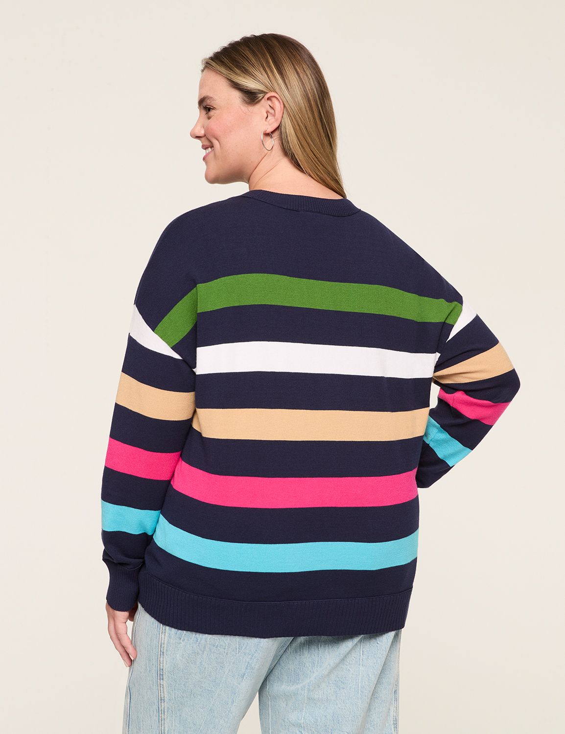 Classic Long Sleeve Open Crew Neck | LaneBryant