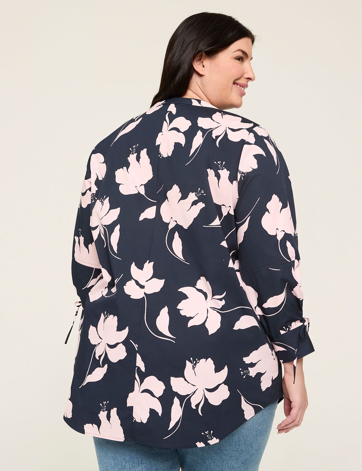 Relaxed Long Sleeve Button Down Tun | LaneBryant