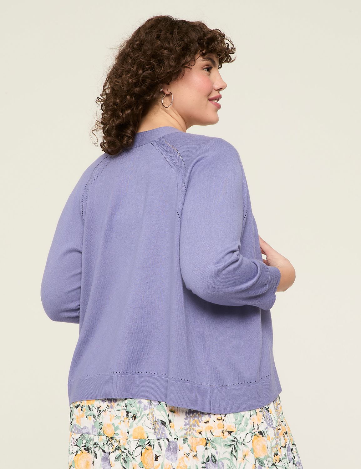 Classic 3/4 Sleeve Open Front Shrug | LaneBryant