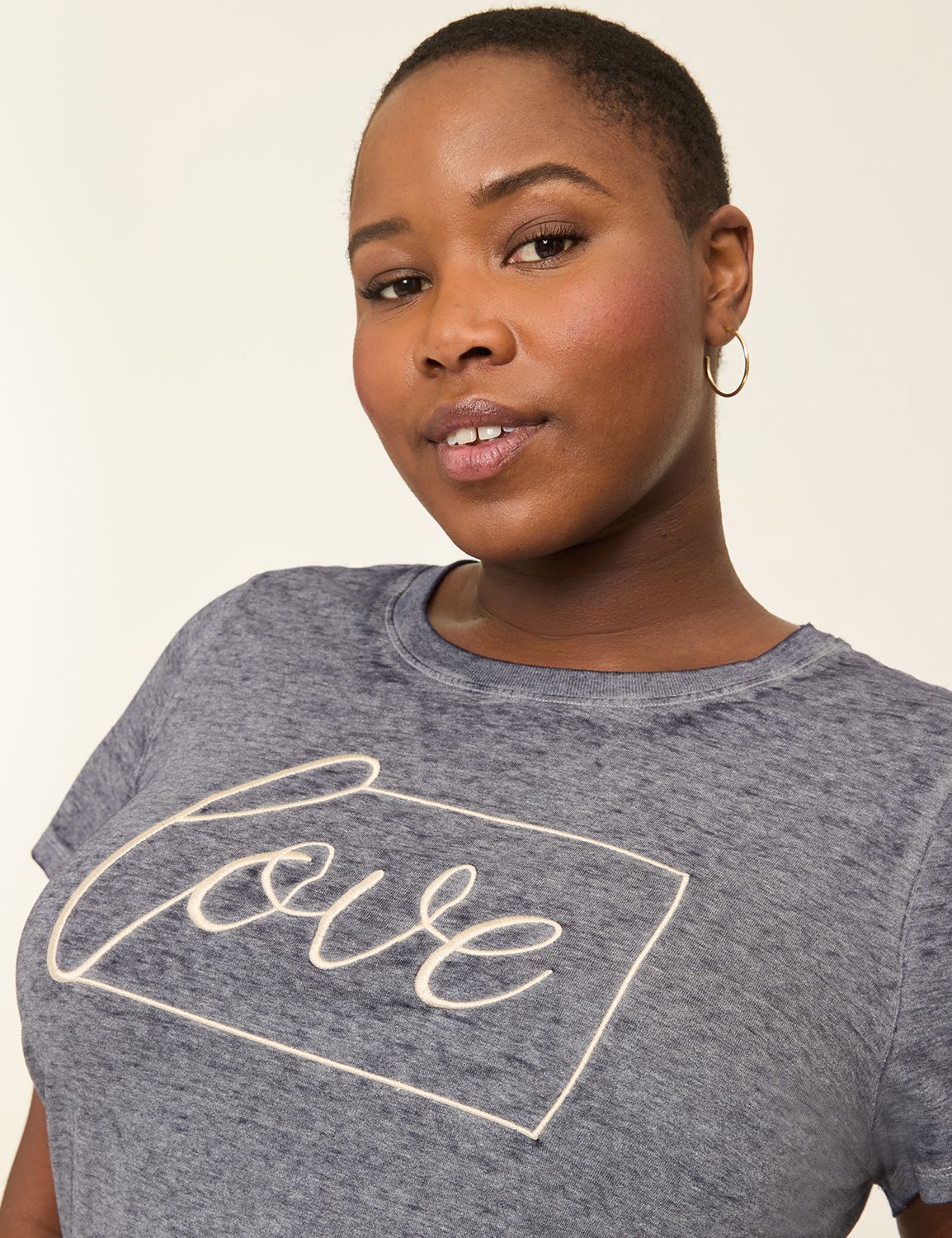 Short Sleeve Crew Neck Tee Graphic | LaneBryant