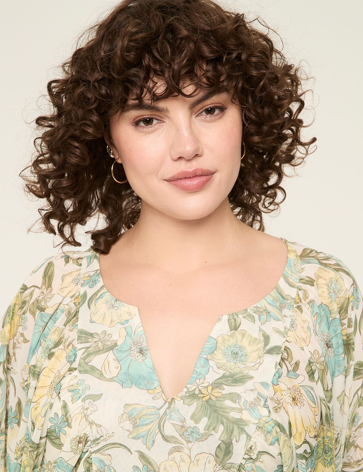 Short Sleeve Notched Neck Circle To | LaneBryant