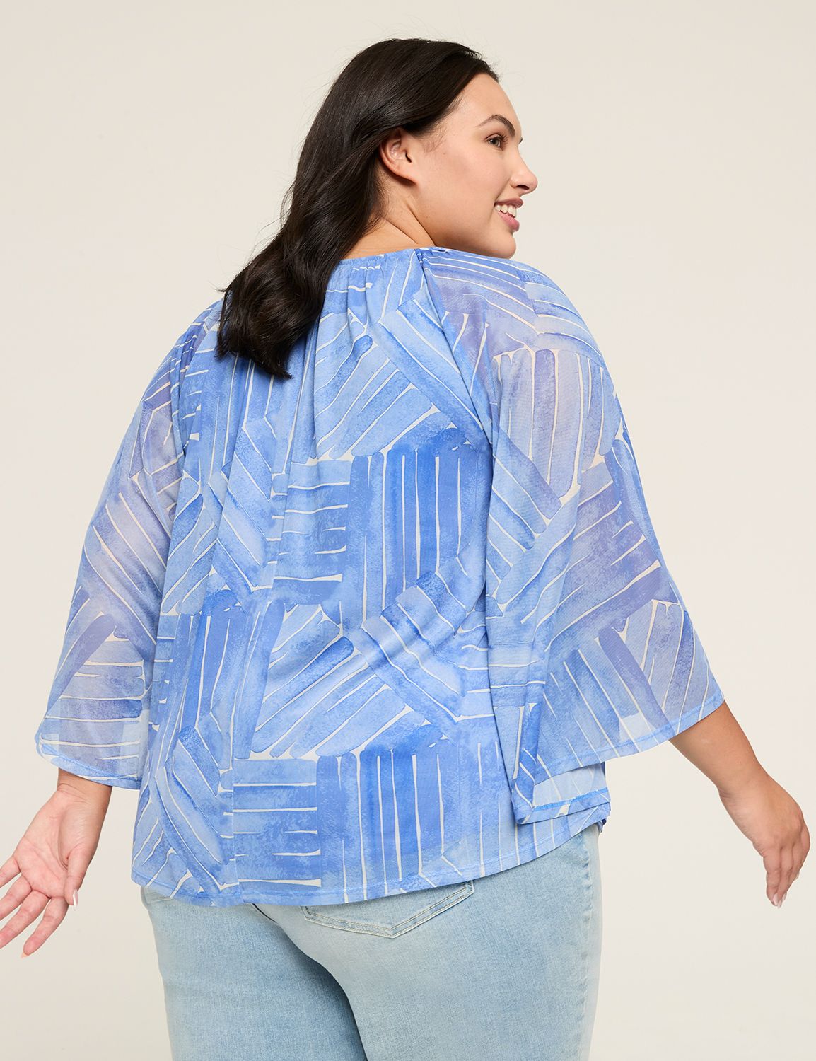 Short Sleeve Notched Neck Circle To | LaneBryant