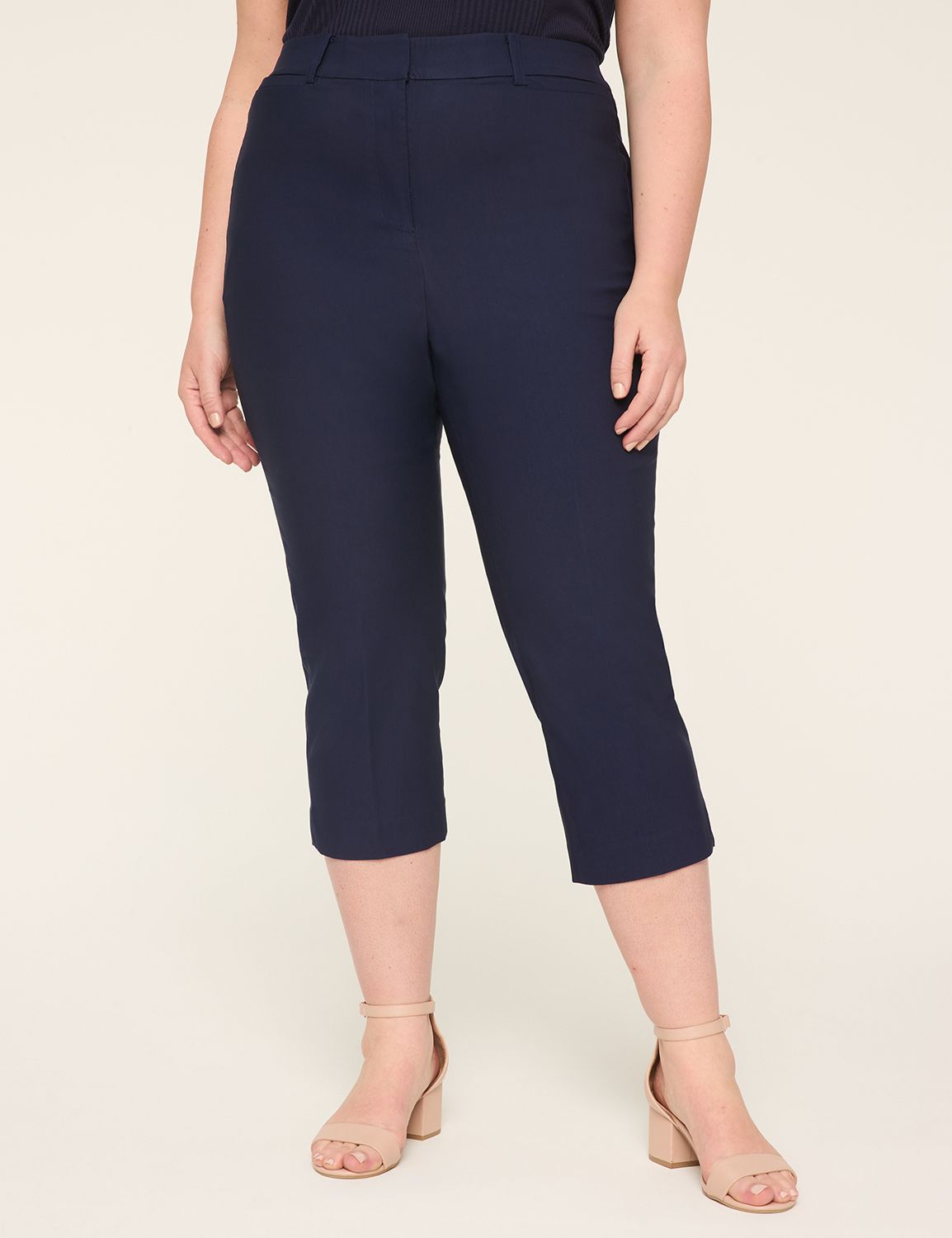 The 4-Season Slim Capri-Solid/Print | LaneBryant