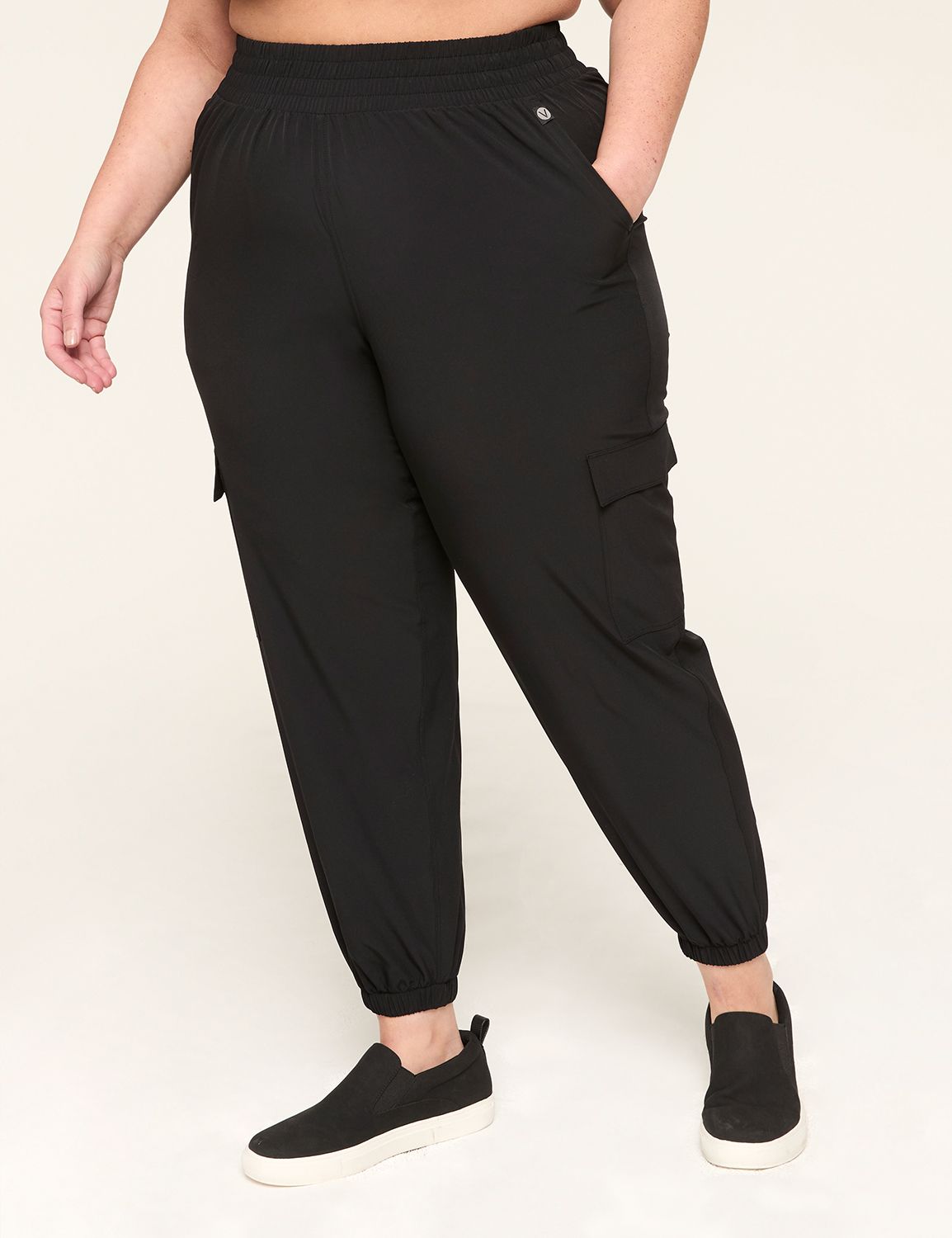 LIVI Mid Rise Woven Full Length Car | LaneBryant