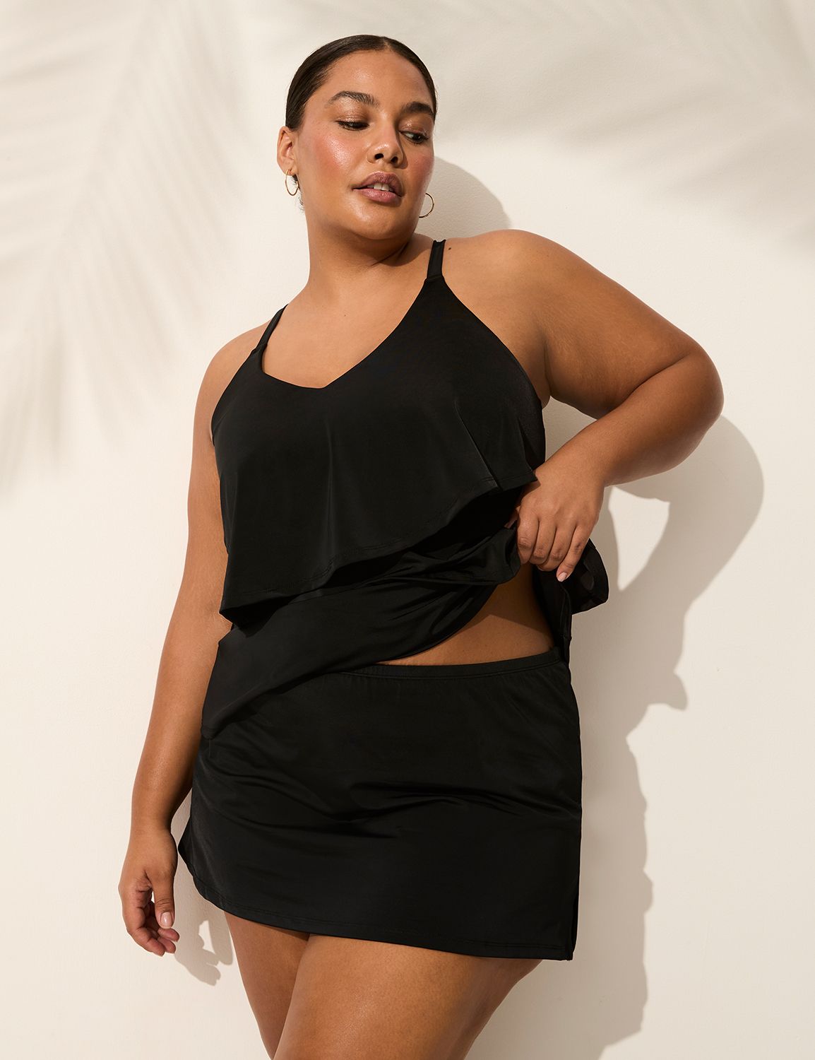 Plus Size | NW Three Tier Flounce Tankini 11453 | LaneBryant