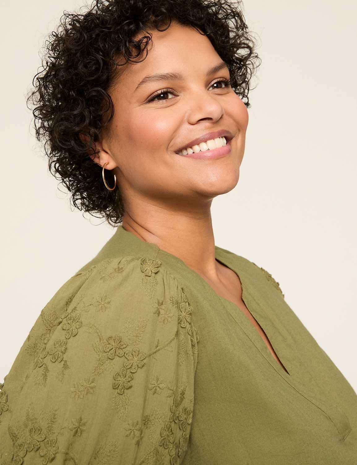 Classic Short Sleeve Notch Neck Pop | LaneBryant