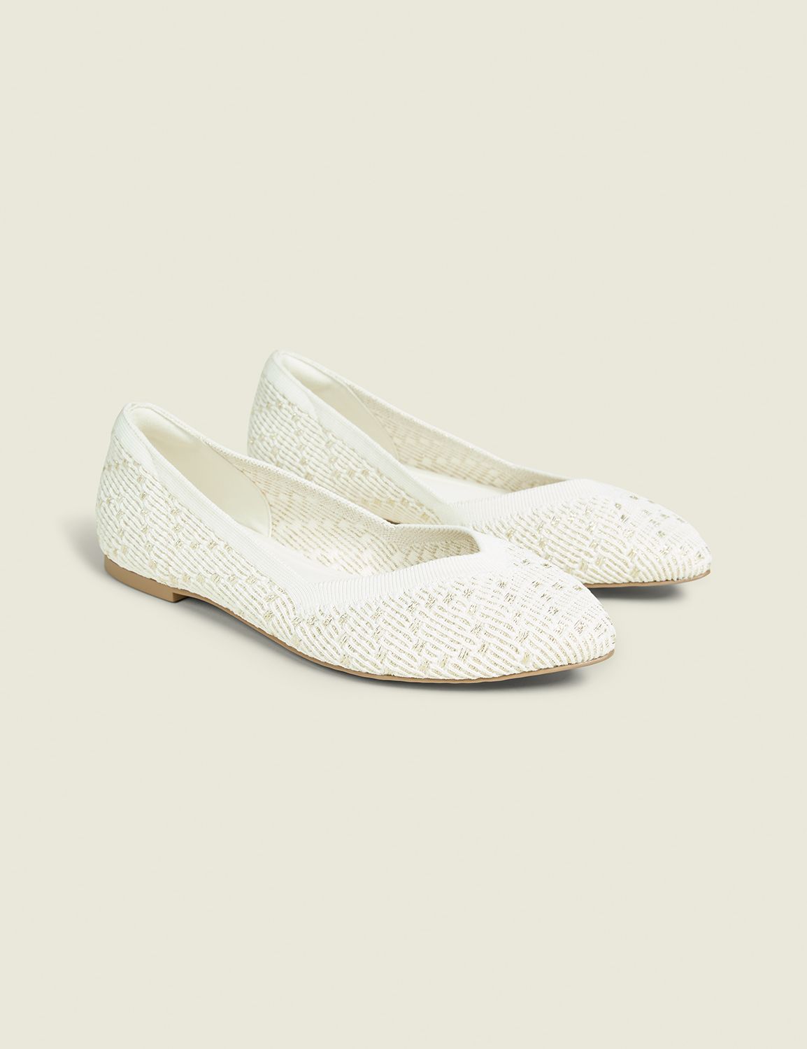 STRETCH KNIT POINTED TOE BALLET FLA | LaneBryant