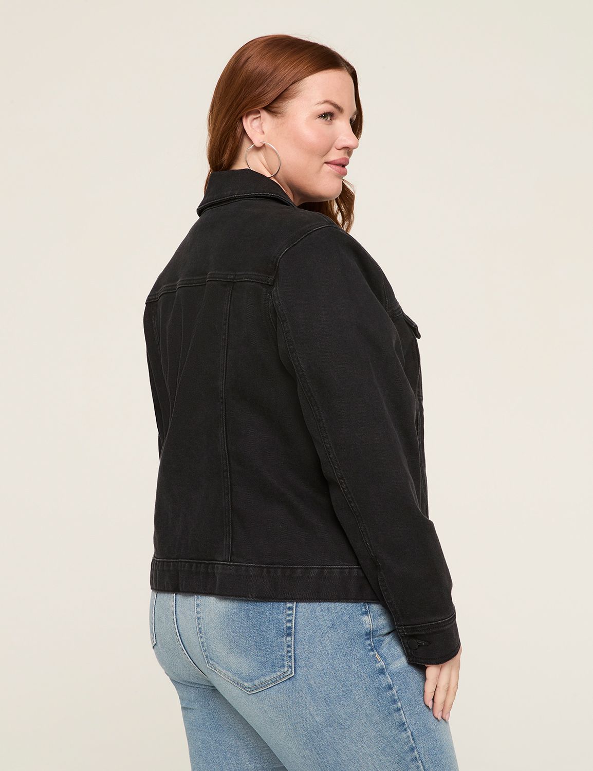 CORE DENIM JACKET - BLACK DENIM 114 | LaneBryant