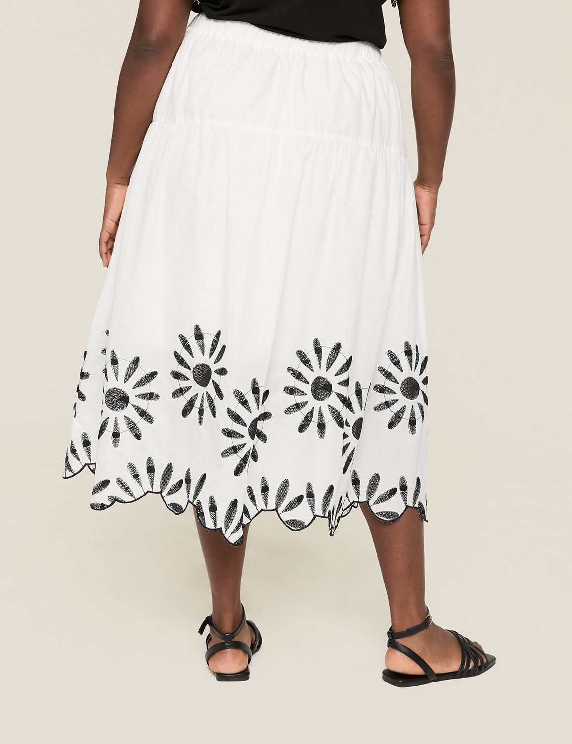 Scallop Hem Tiered Skirt 1144317 | LaneBryant
