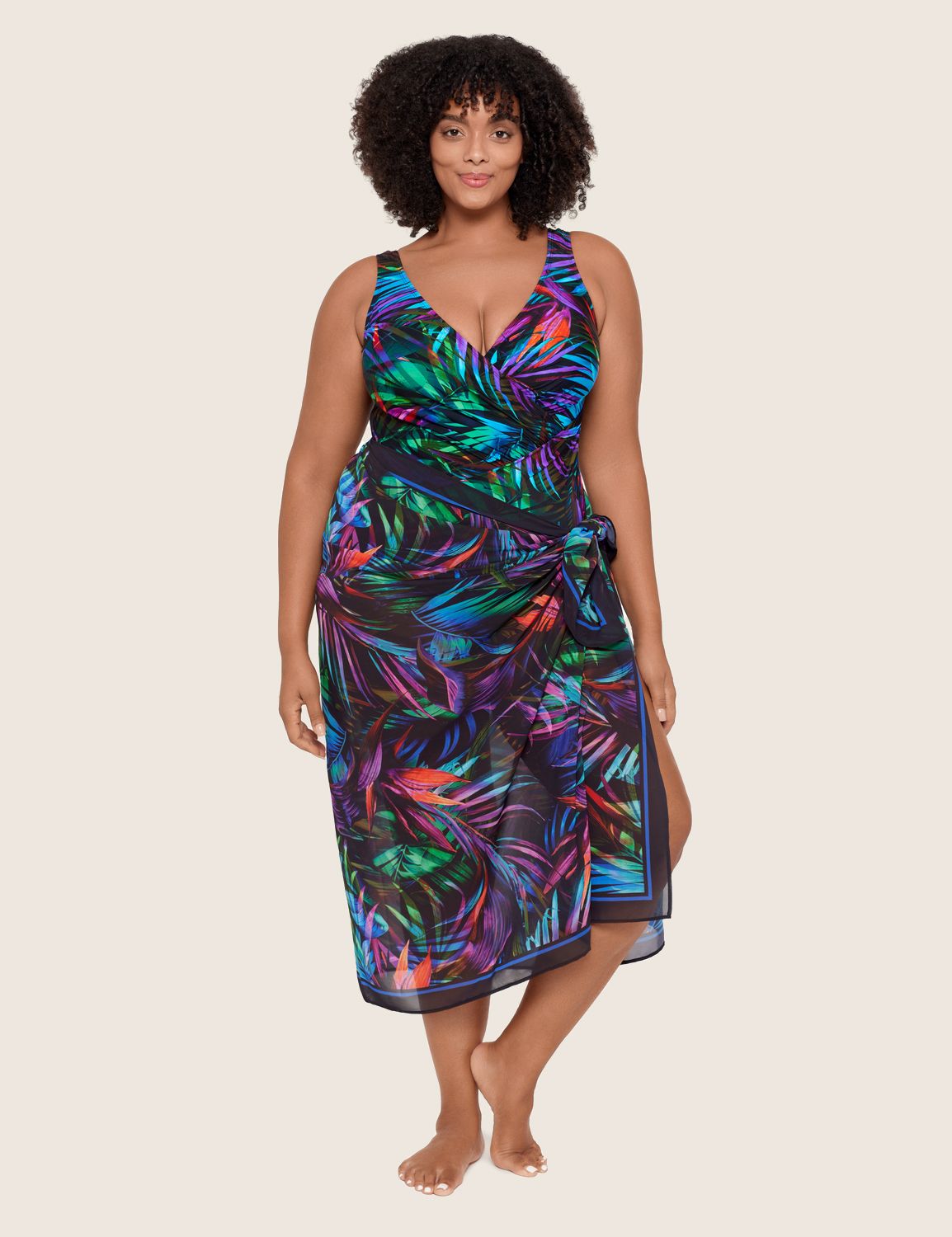 Plus Size | Miraclesuit Pareo Sarong Palma Para | LaneBryant