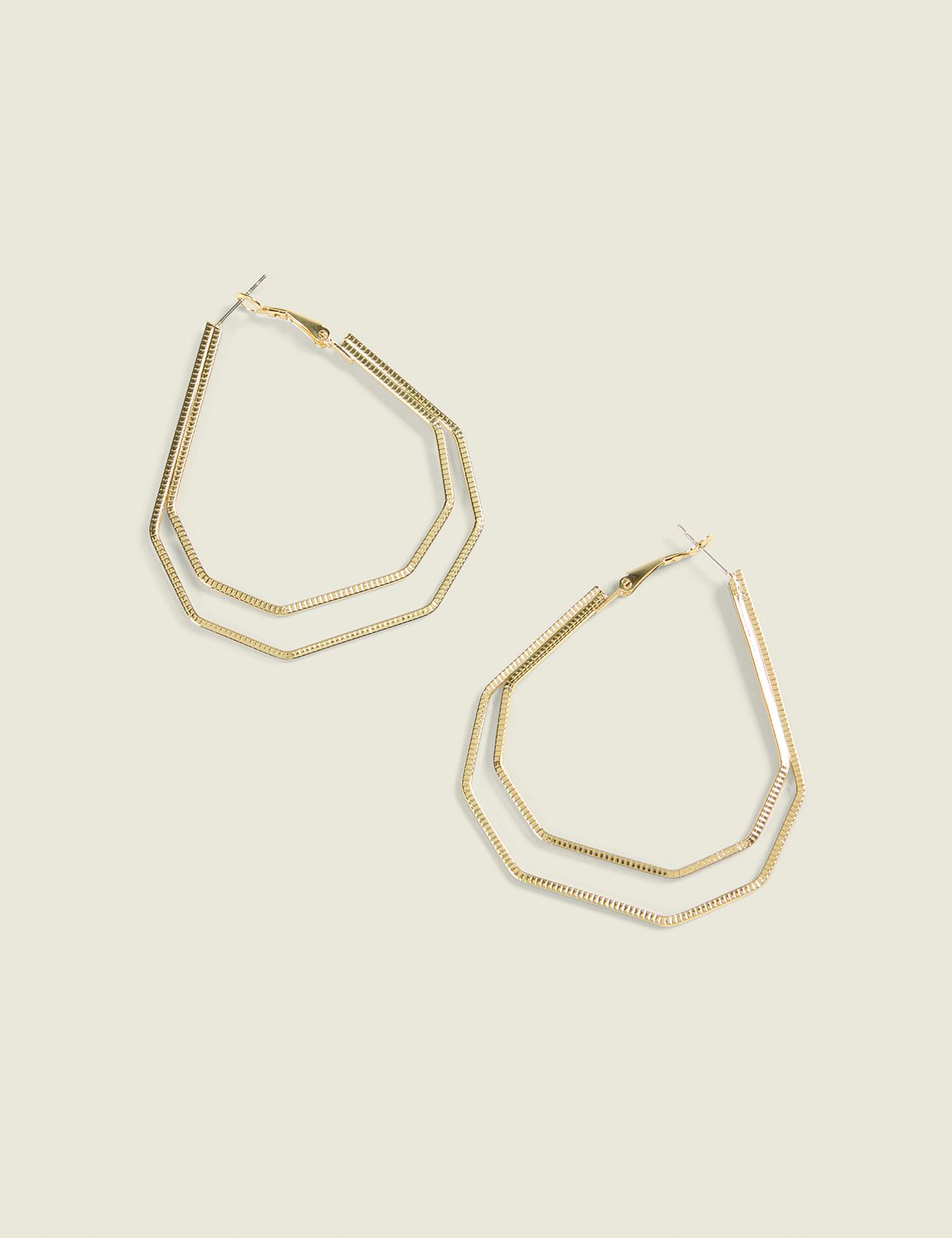 Gold Geometric Hoop Earrings | LaneBryant