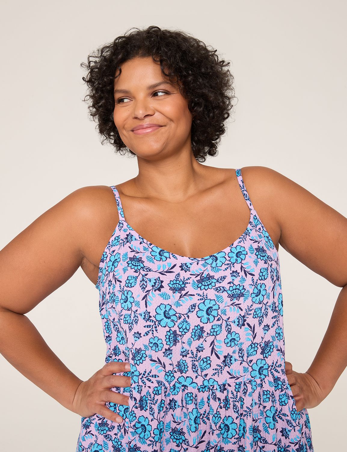 Sleeveless Narrow Strap Tiered Maxi | LaneBryant