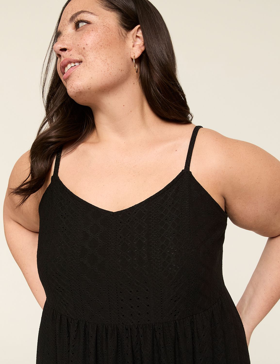 Sleeveless Narrow Strap Tiered Maxi | LaneBryant
