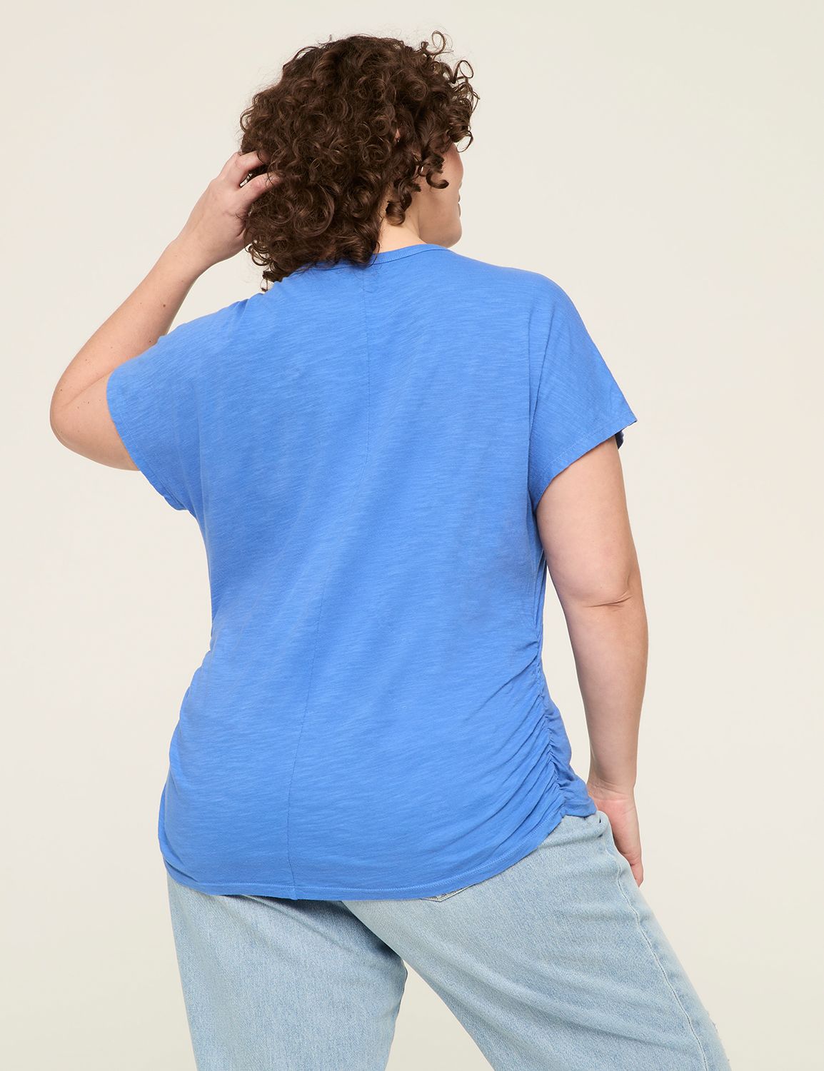 Casual Dolman Side Ruched Tee S 114 | LaneBryant