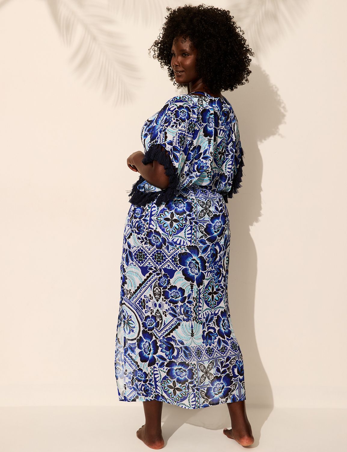 Plus Size | Tassel Chiffon Duster Cover-Up 1143 | LaneBryant