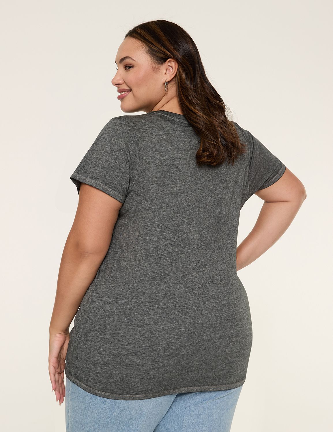 Classic Short Sleeve Crew Neck Tee | LaneBryant