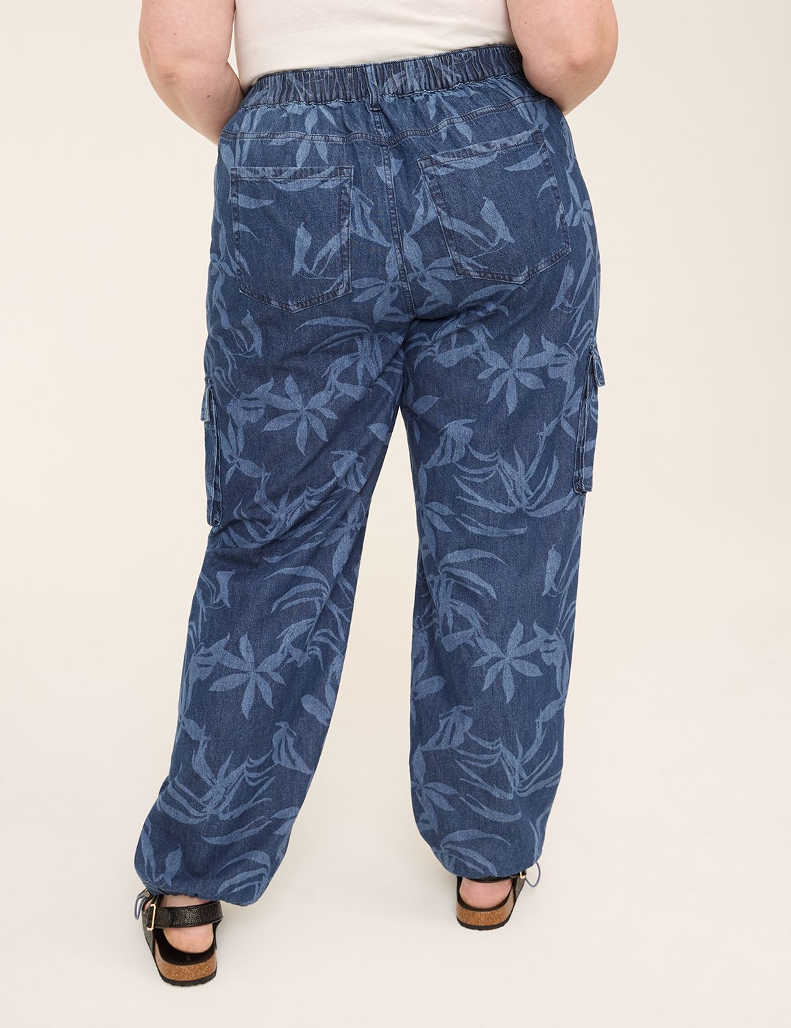 Printed Parachute Cargo Jean | LaneBryant