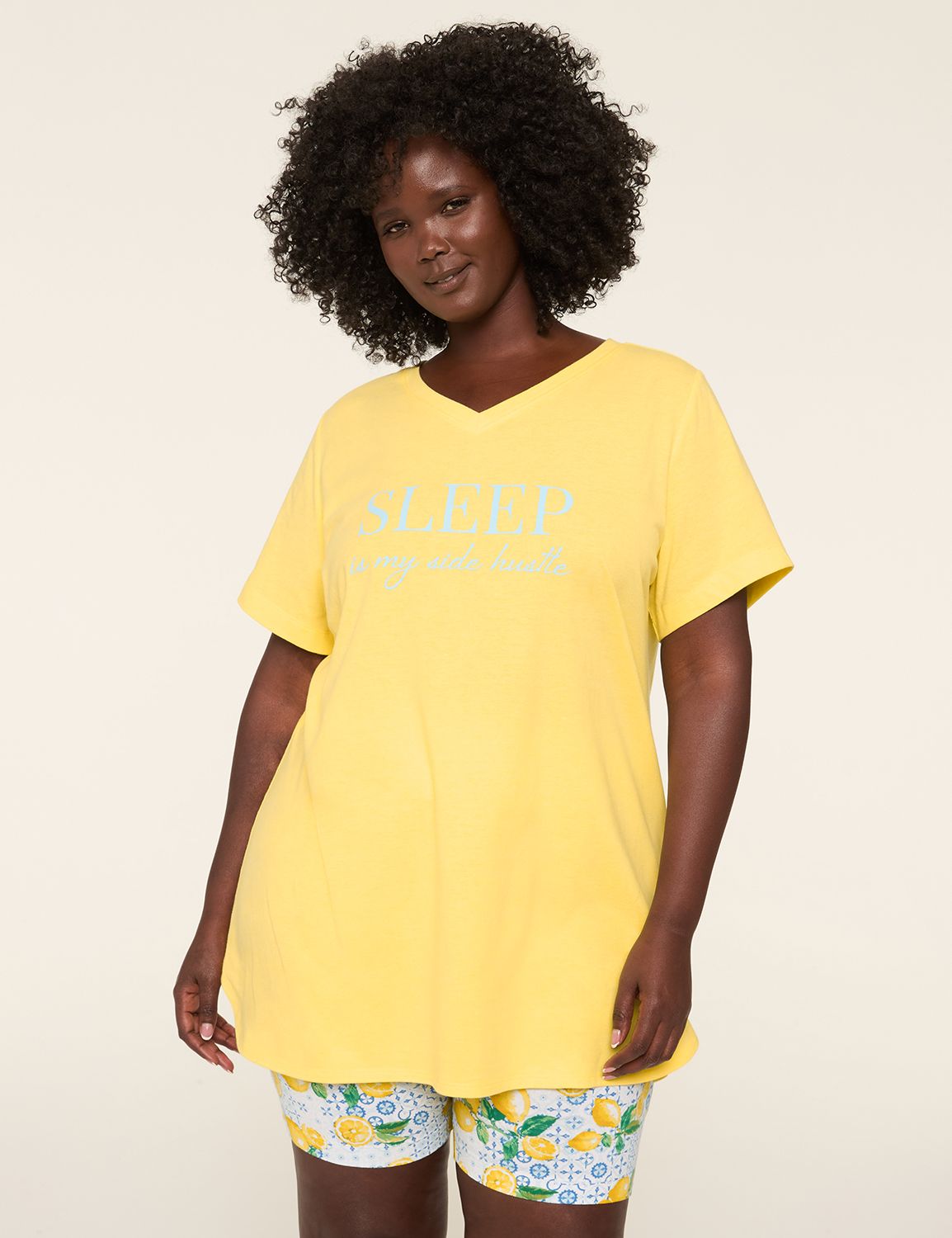 Tunic Tee and Bike Short PJ Set 114 | LaneBryant