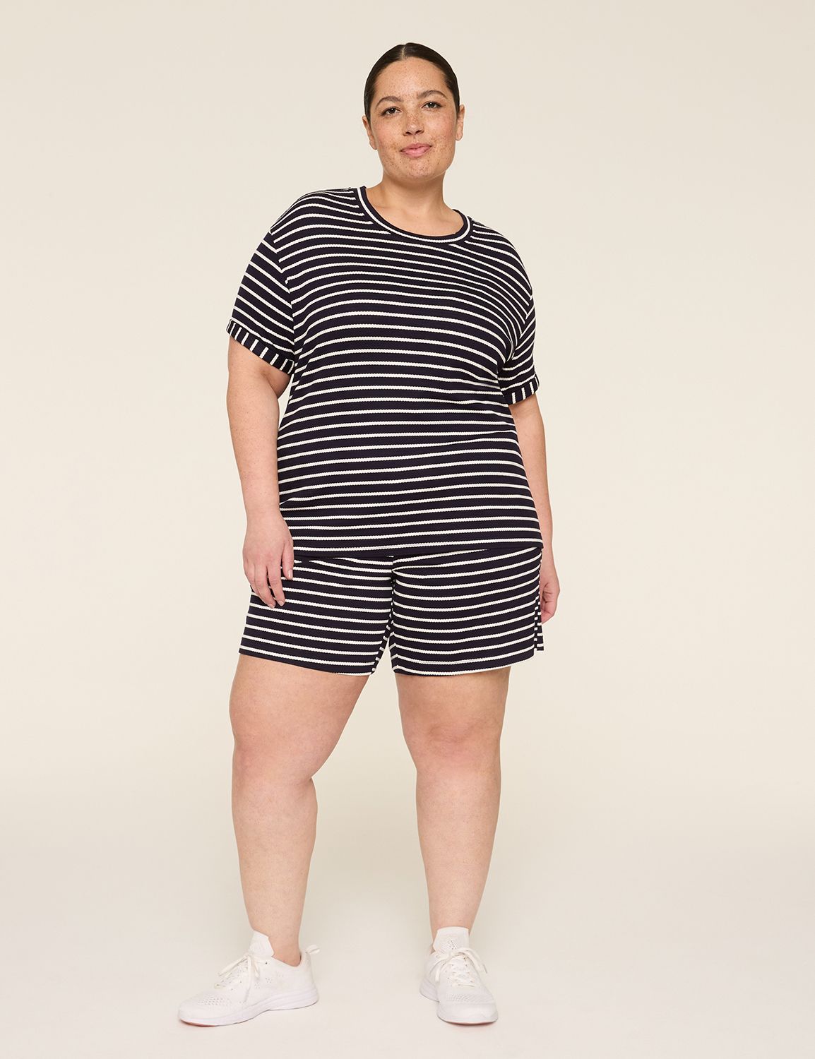 LIVI Short Sleeve Crew Neckline Tex | LaneBryant